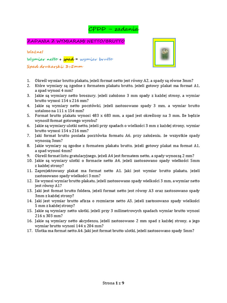 CPDD Wszystkie Zadania-1 | PDF