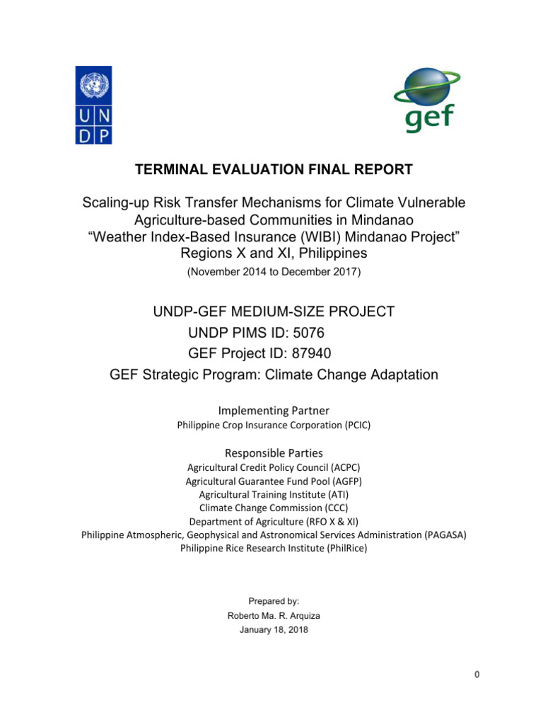4967-terminal-evaluation | PDF | Climate Resilience
