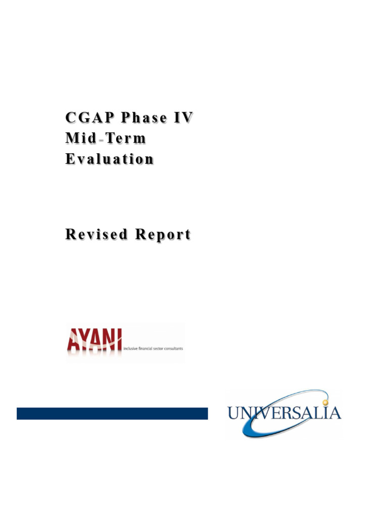 Cgap Mid Term Evaluation Report | PDF | Financial Inclusion | Governance