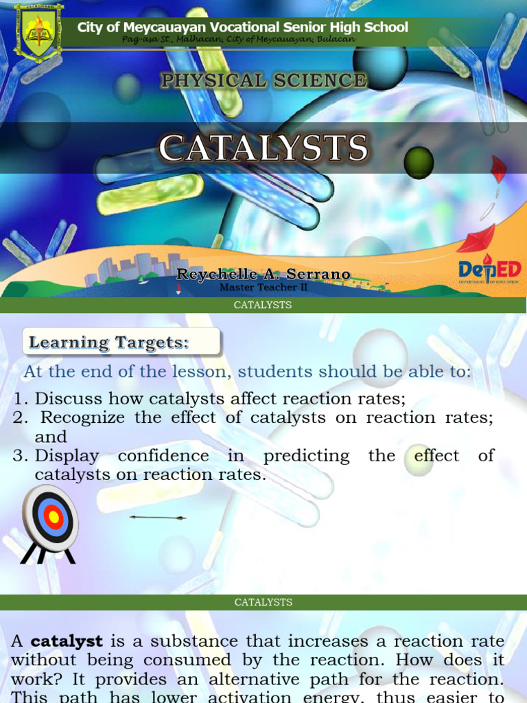 Week-5b Physical-Science CMVSHS | PDF | Catalysis | Chemical Reactions