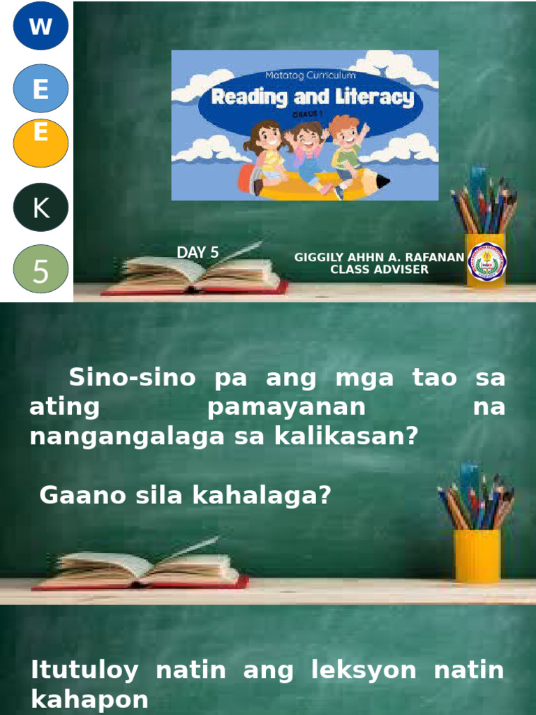 Reading and Literacy Q4 Week5 DAY5 | PDF