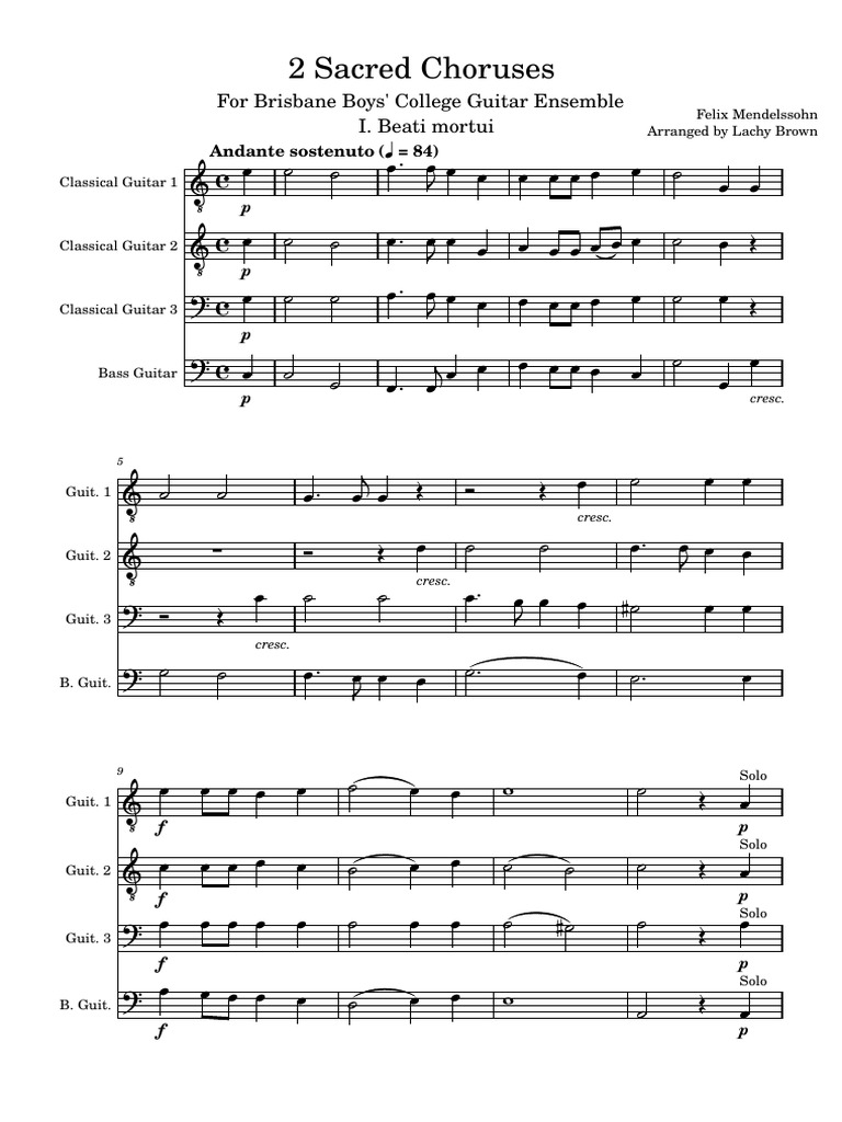 2 Sacred Choruses Guitar Ensemble | PDF | Musical Forms | Musical ...