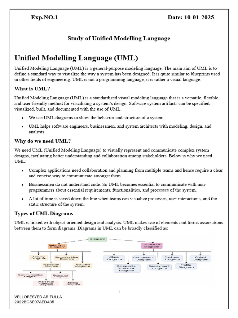 Unified Modeling Language | PDF | Unified Modeling Language | Use Case