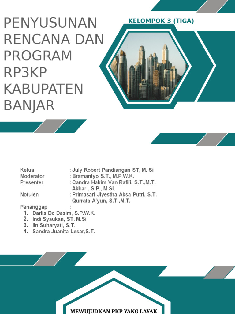 Rencana Program RP3KP Kabupaten Banjar | PDF
