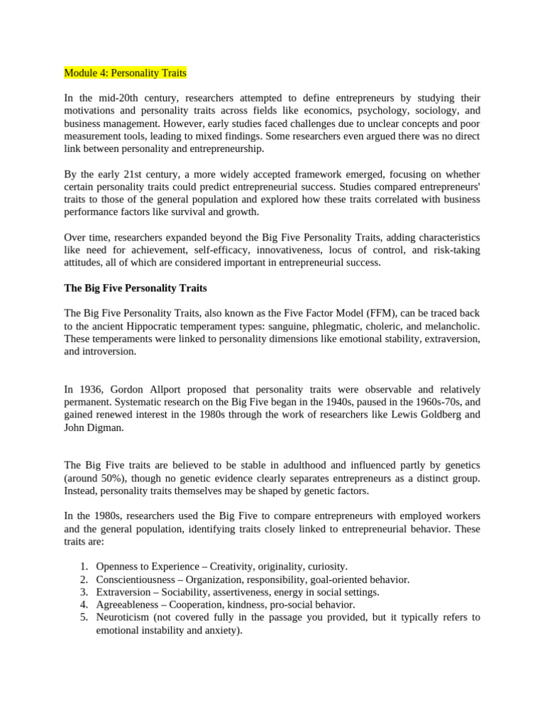 Module 4 Summarize For Discussion | PDF | Extraversion And Introversion ...