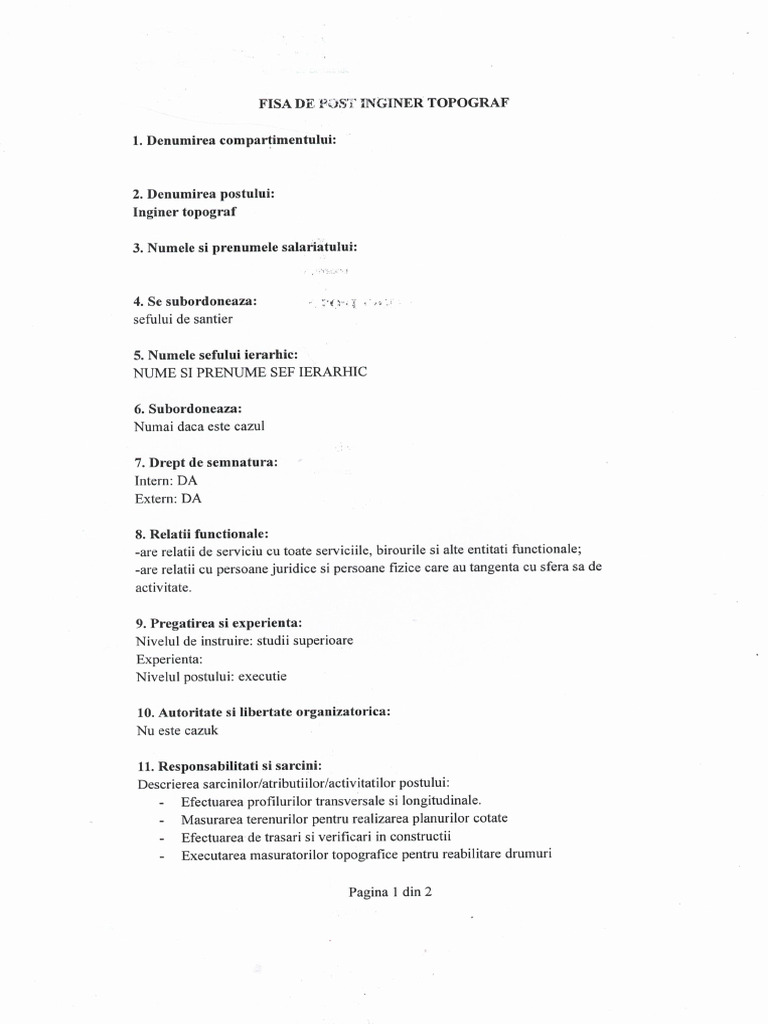 Inginer Topograf | PDF