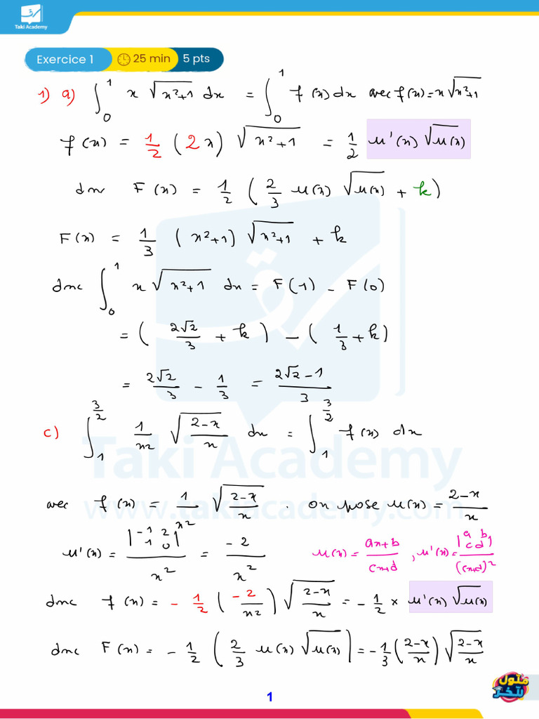 676dc17087069 - Correction (1) ..Série N°16.4m. (24-25) .Takiacadémy | PDF