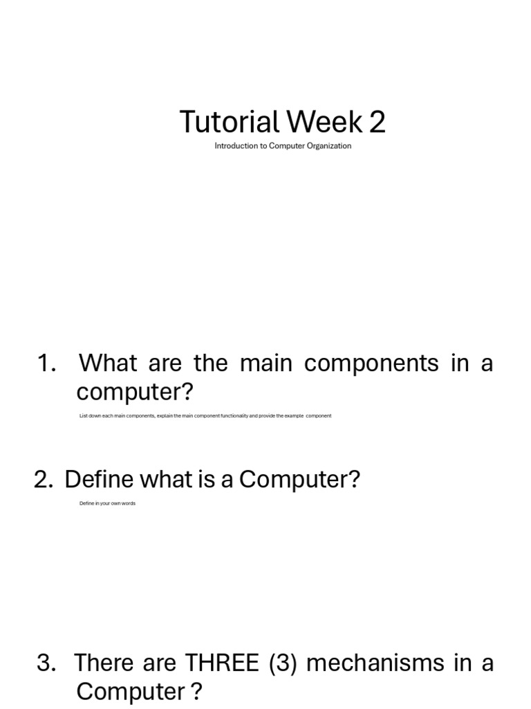 Tutorial Week 2 | PDF