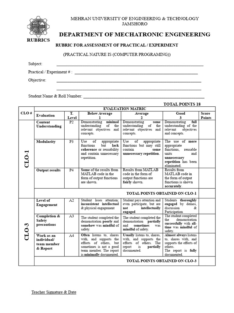 Rubric 02 - Computer Programming | PDF
