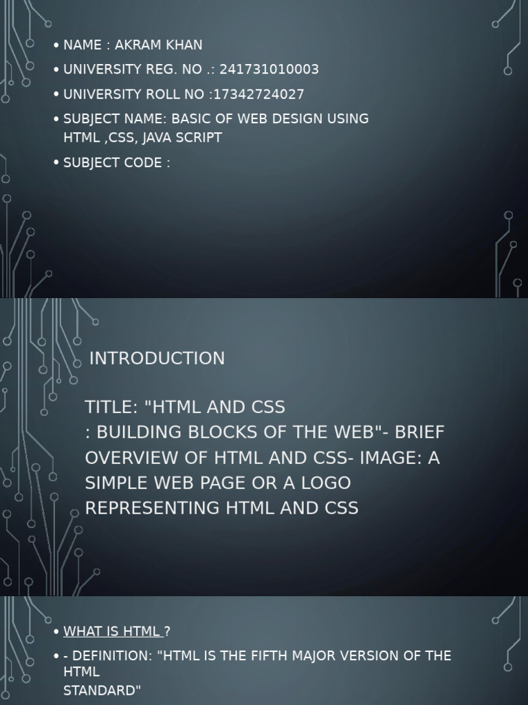 Akram Khan - Web Development | PDF | Html | World Wide Web