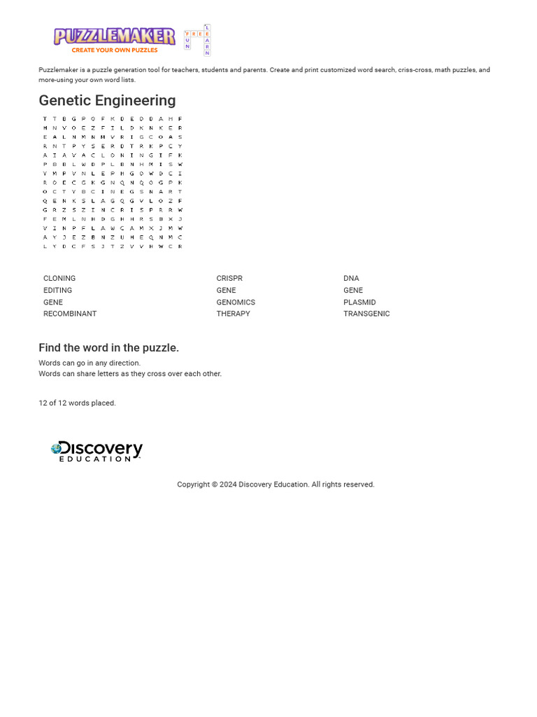 Genetic Engineering | PDF