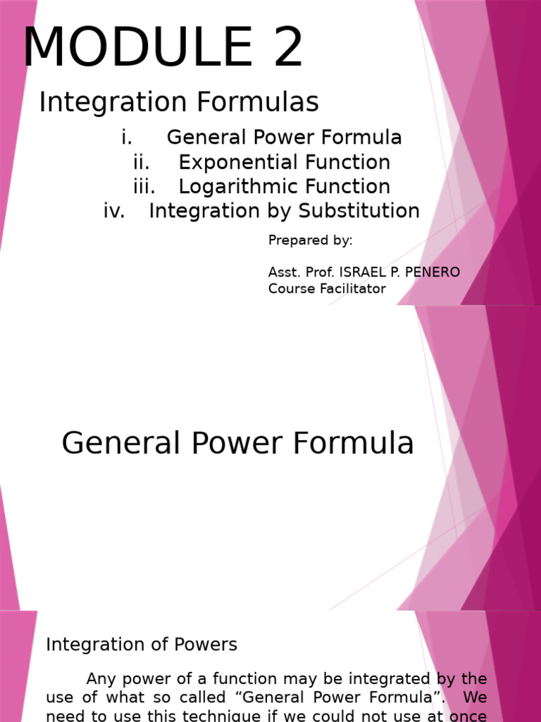 2 Integration Using General Power Formula, Exponential and Logarithmic Function | PDF ...