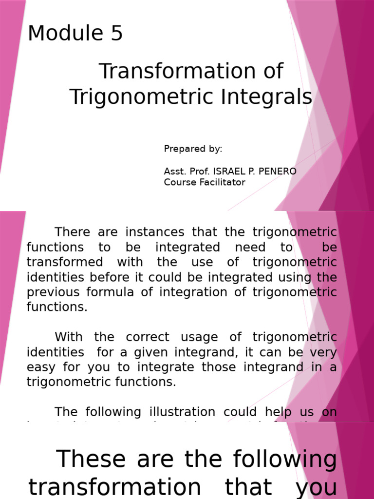5 Transformation of Trigonometric Functions | PDF | Trigonometric ...