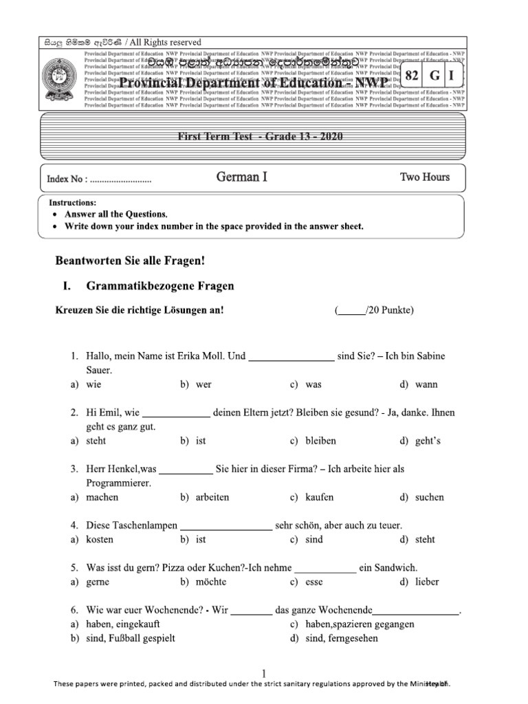 GCE O/L Past Papers Collection | PDF
