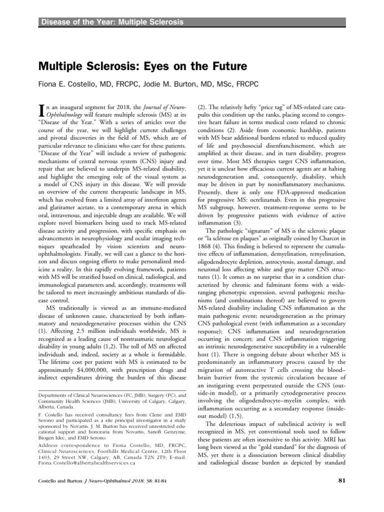 00003794-Multiple Sclerosis Eyes On The Future.19 | PDF | Multiple ...