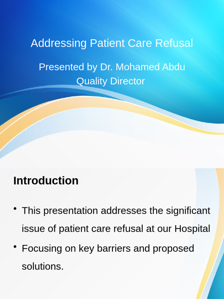 KPH Patient_Care Refusal Action Plan] | PDF | Health Care | Patient