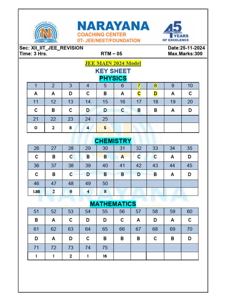 XII_STU_IC_IIT_RTM-5-25_11_2024 SOL | PDF | Physical Sciences | Physical Quantities