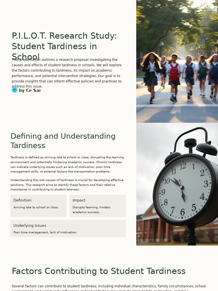 Student Tardiness Research Study Insights | PDF | Motivation | Motivational