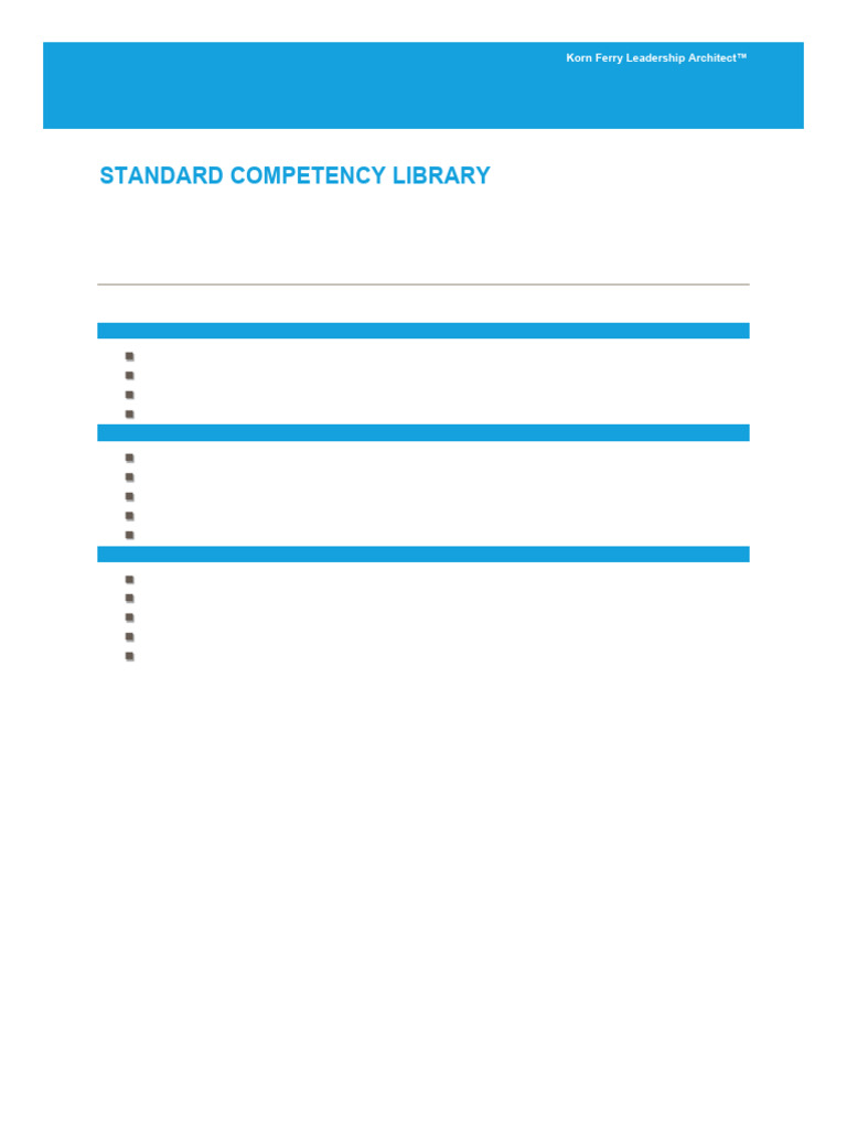 KFLA Competency Library For Evaluation Ratings | PDF | Leadership | Goal