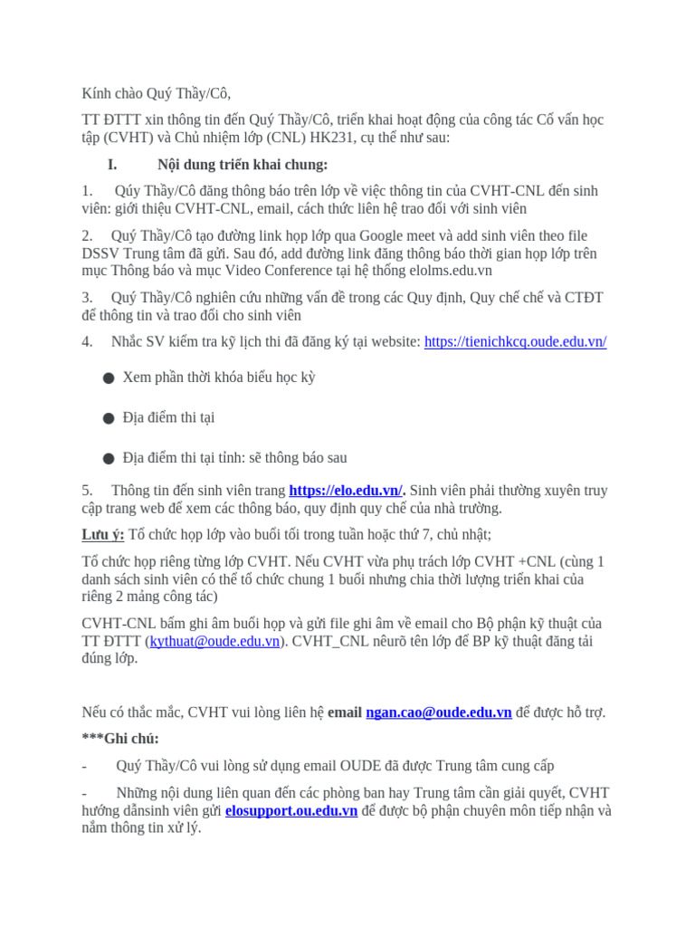 0.hướng Dẫn Nội Dung Triển Khai | PDF