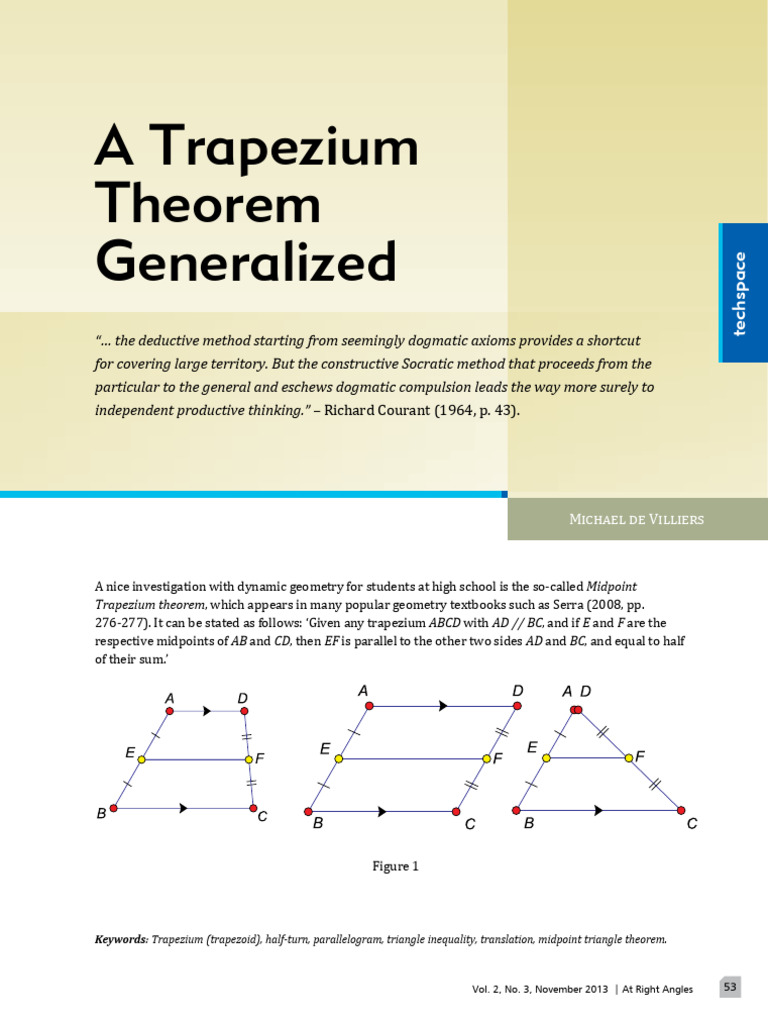 12 - A Trapezium Theorem Generalized | PDF | Mathematics | Euclidean Geometry