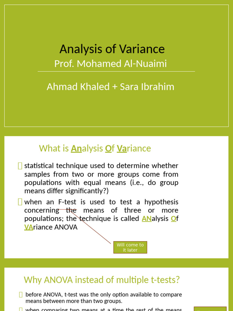 Ch 5a Analysis Of Variance Anova Pdf F Test Analysis Of Variance 4349
