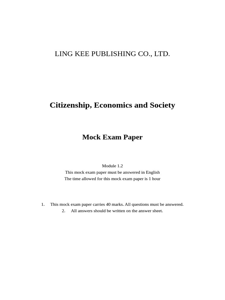Module 1.2 Mock Exam Paper | PDF | Adolescence | Communication
