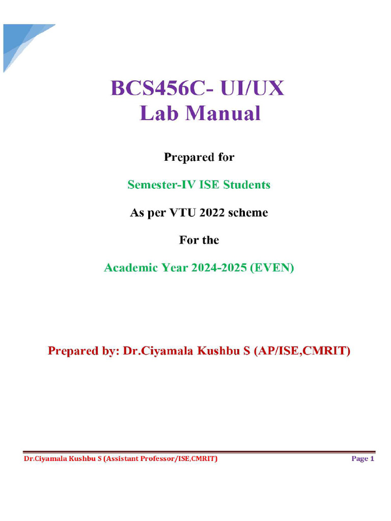 BCS456C-UIUX Lab Manual | PDF