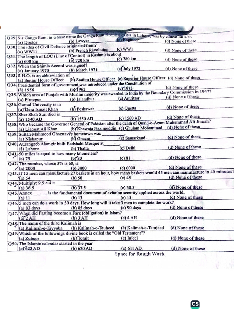 Asf Past Paper | PDF