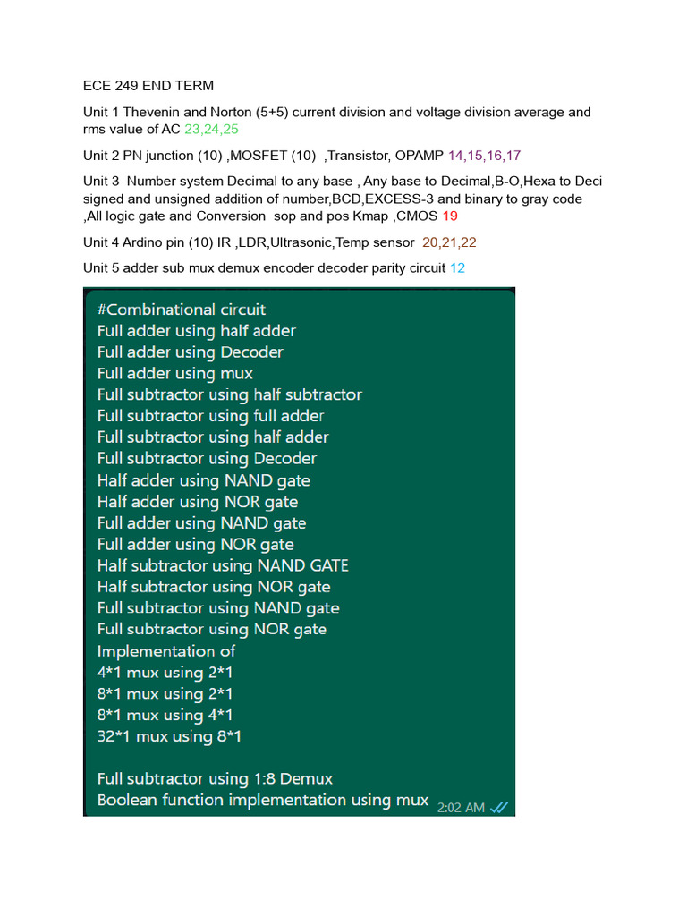 ECE 249 END TERM (1) (2) | PDF