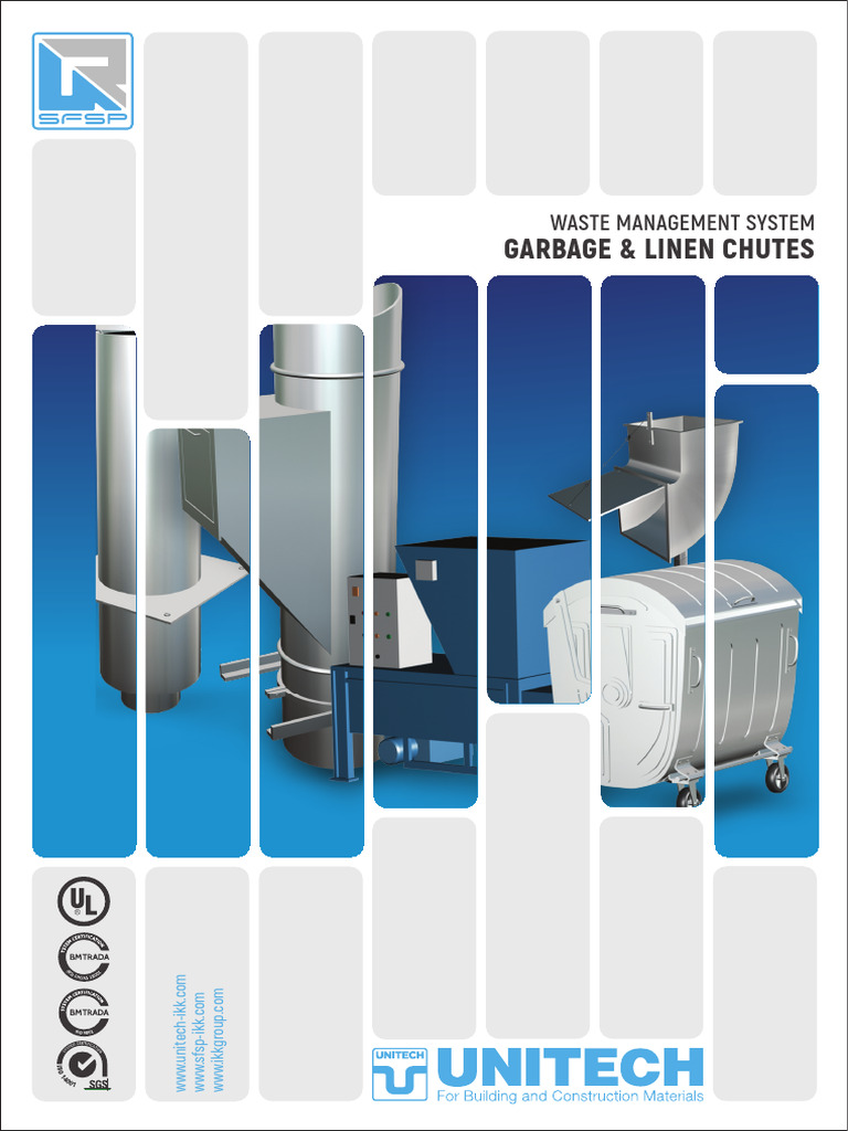 Garbage and Linen Chutes Catalogue | PDF | Pipe (Fluid Conveyance) | Wall