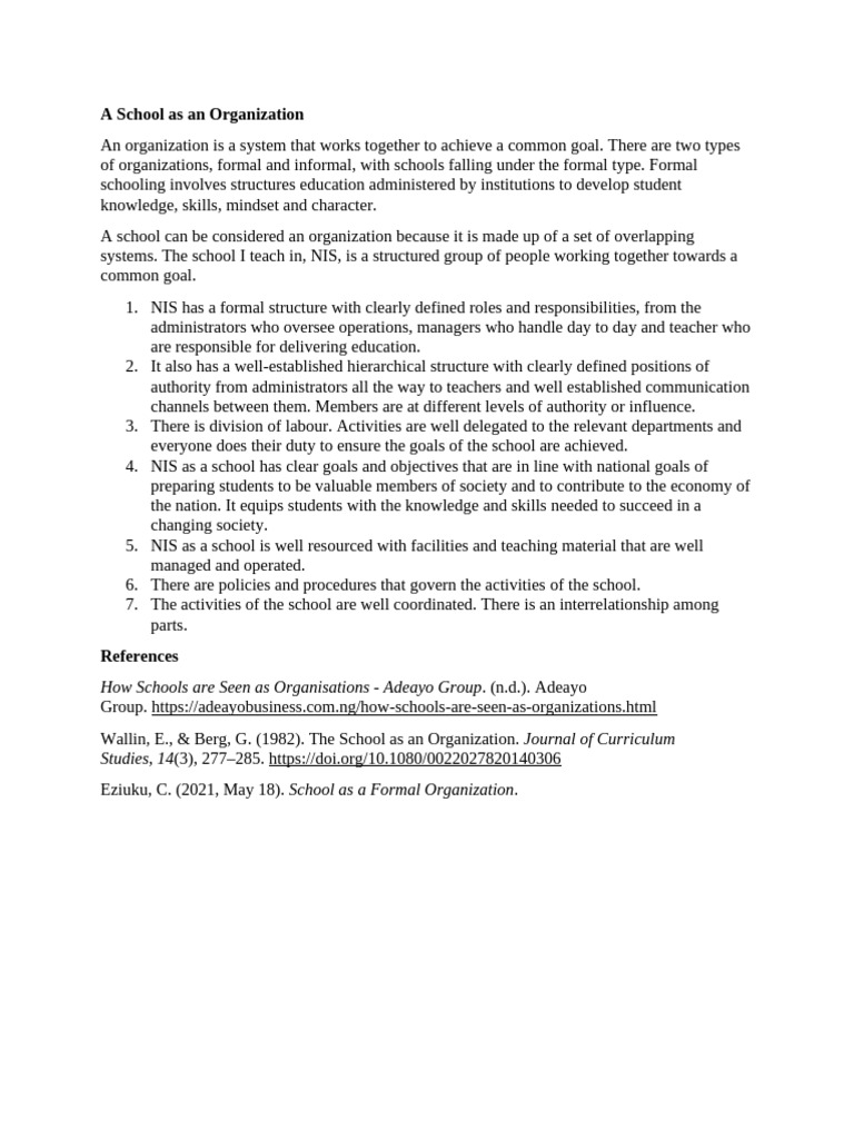 Understanding Schools as Organizations | PDF
