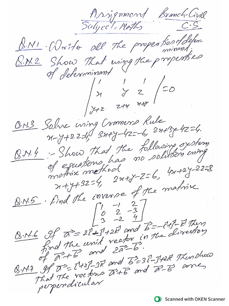 Math Assignment | PDF
