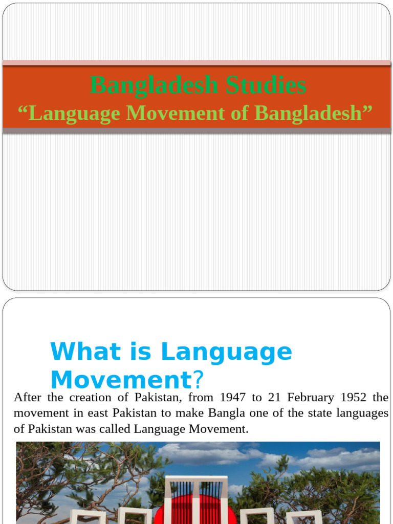 Language Movement of Bangladesh (BUBT) | PDF | Bangladesh | South Asia