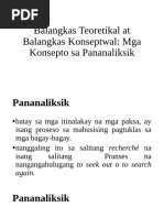 Balangkas Teoretikal | PDF