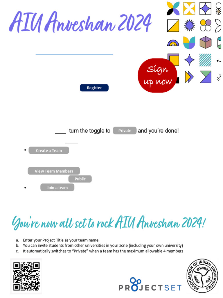 Anveshan 2024 - Student Sign Up Process - Domestic | PDF