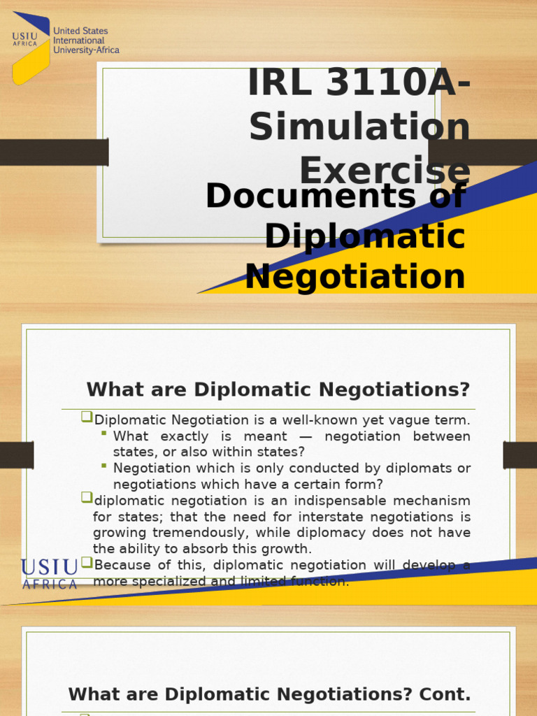 Documents of Diplomatic Negotiations | PDF | Negotiation | Diplomacy