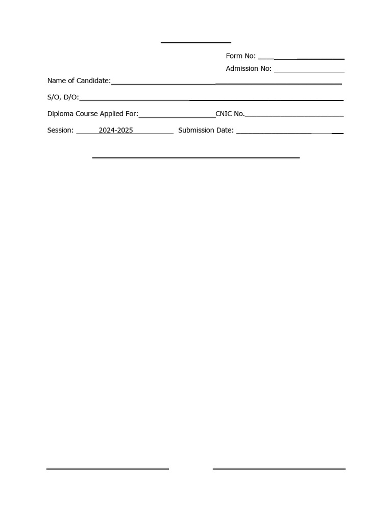 Diploma Application Form 2024-25 | PDF | Medical School | Postgraduate ...
