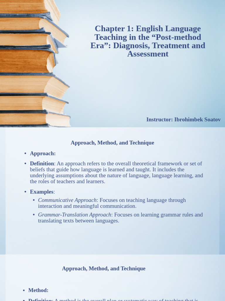Chapter 1- Post-method Era | PDF | Educational Assessment | Learning