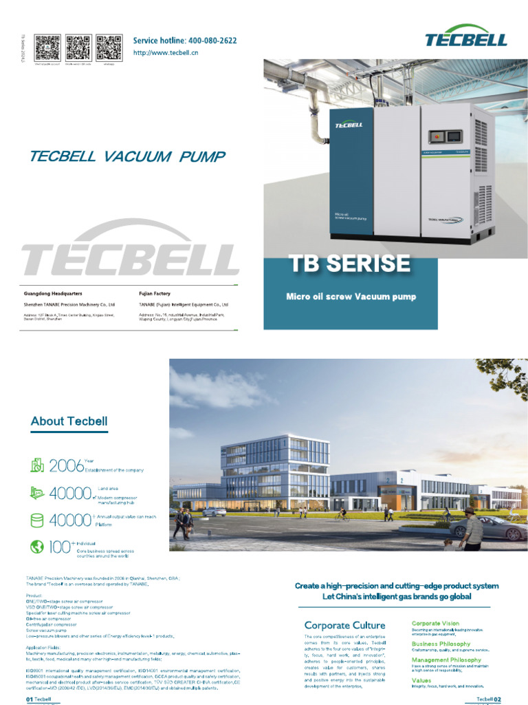 Tecbell TB Screw Vacuum Pump v2407 | PDF