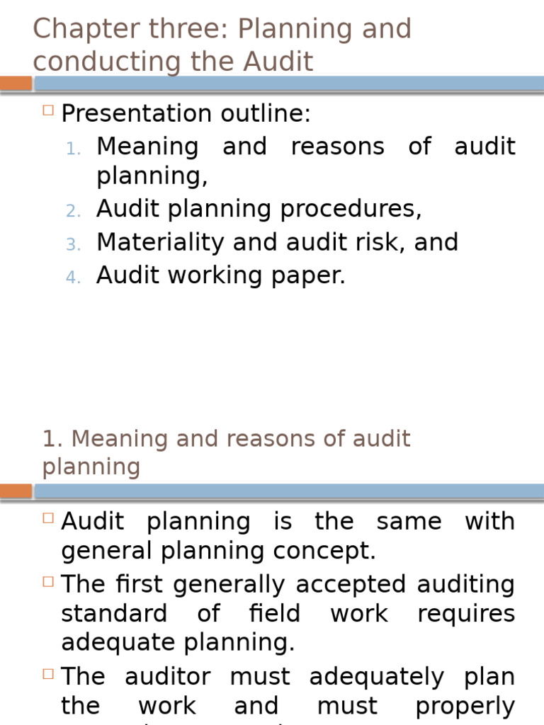 Chapter Three Auditing II | PDF | Audit | Risk