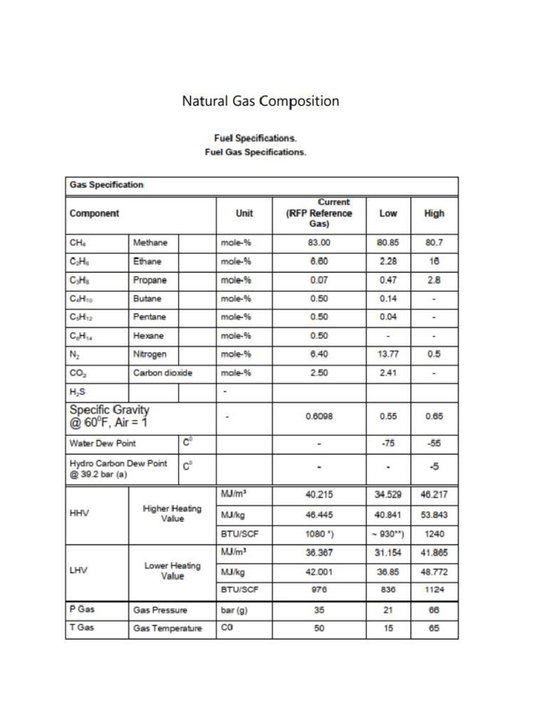 Gas Spec | PDF