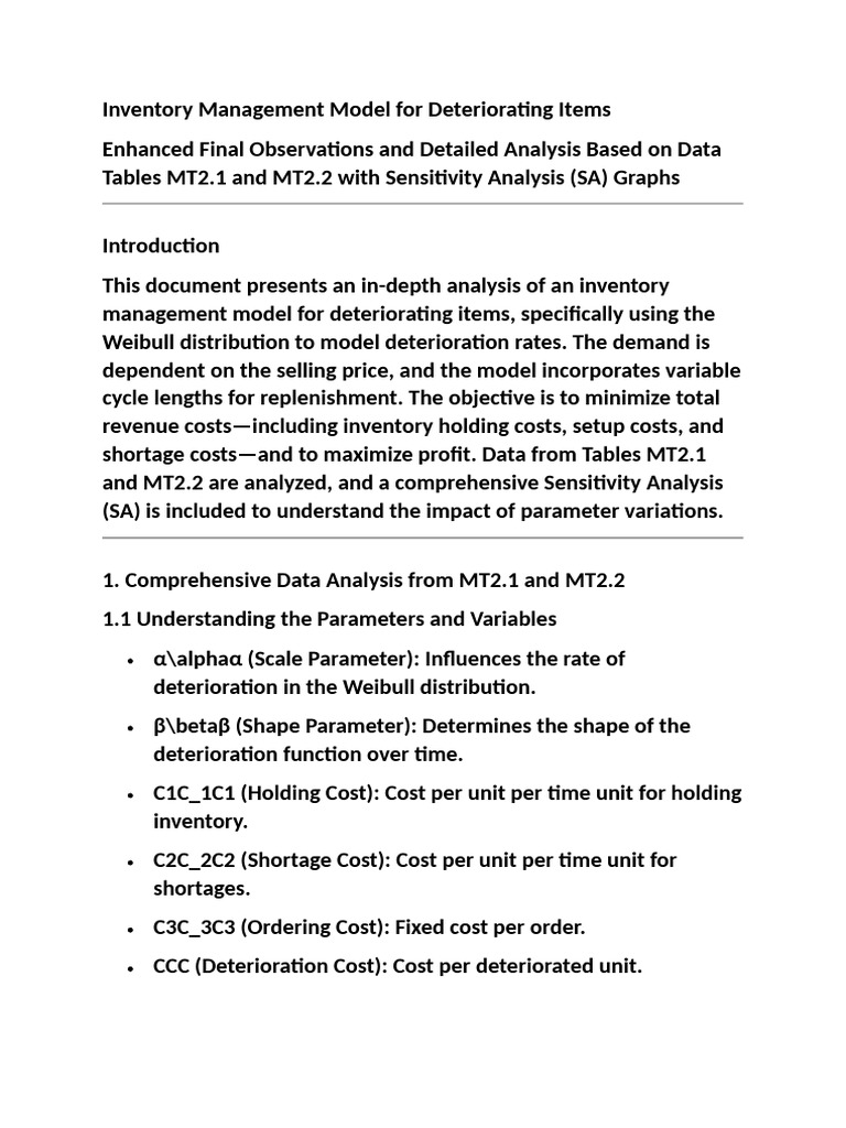 Inventory Management Model For Deteriorating Items Pdf Demand Profit Economics