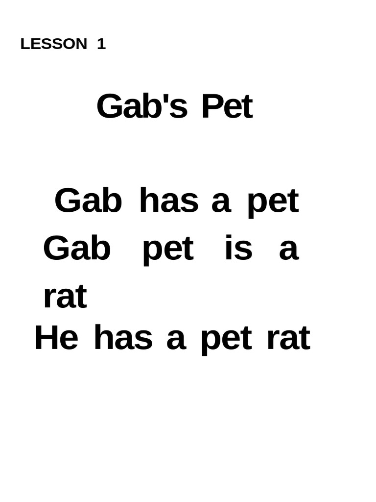 Grade 1 English Reading Lessons | PDF | Zoology