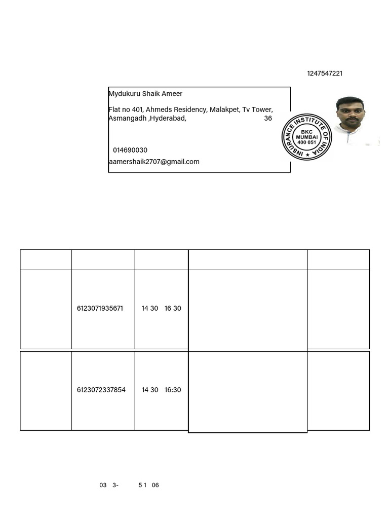 Exam Hall Ticket After Declaration | PDF | Identity Document | Government