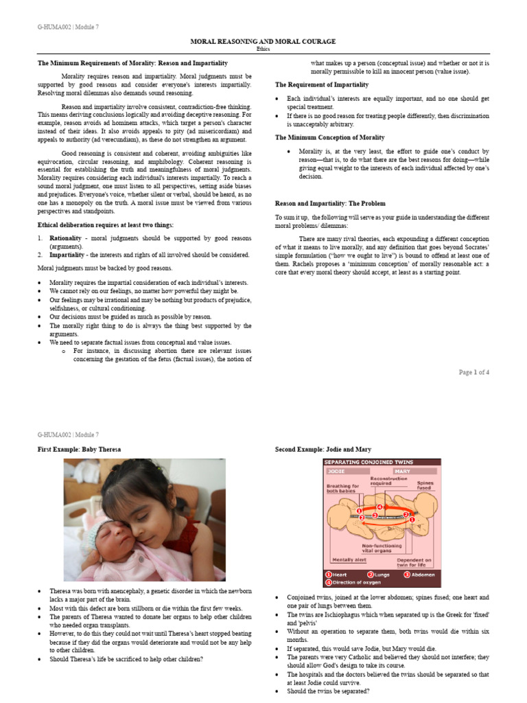 Moral Reasoning and Ethical Dilemmas | PDF | Morality | Reason