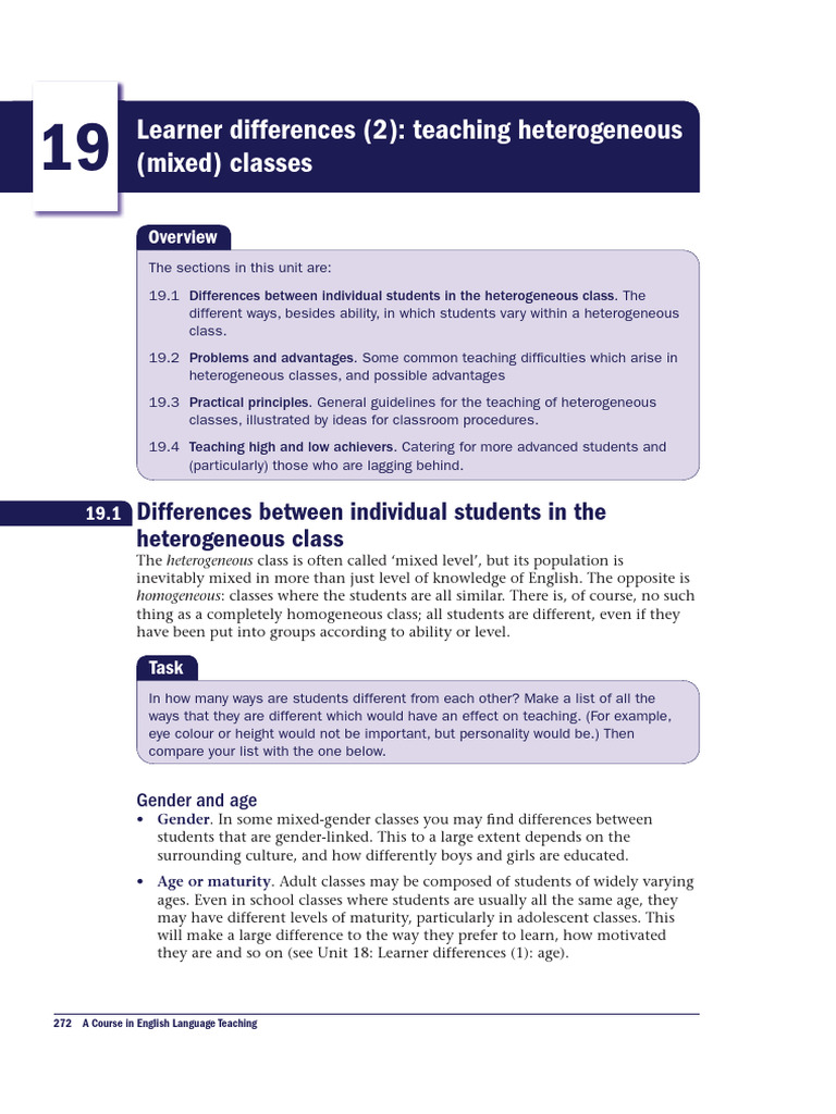 Learner Differences (Ur 2012) | PDF | Teachers | English As A Second Or ...