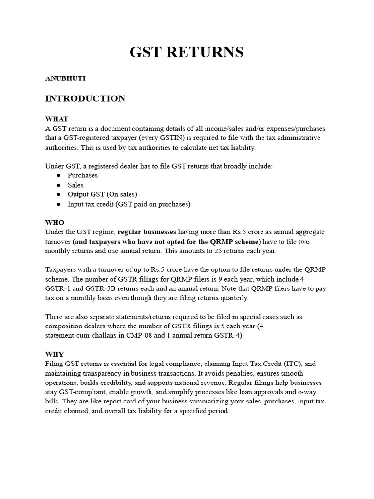 GST WORD DOC SEM 4 | PDF | Taxes | Tax Credit