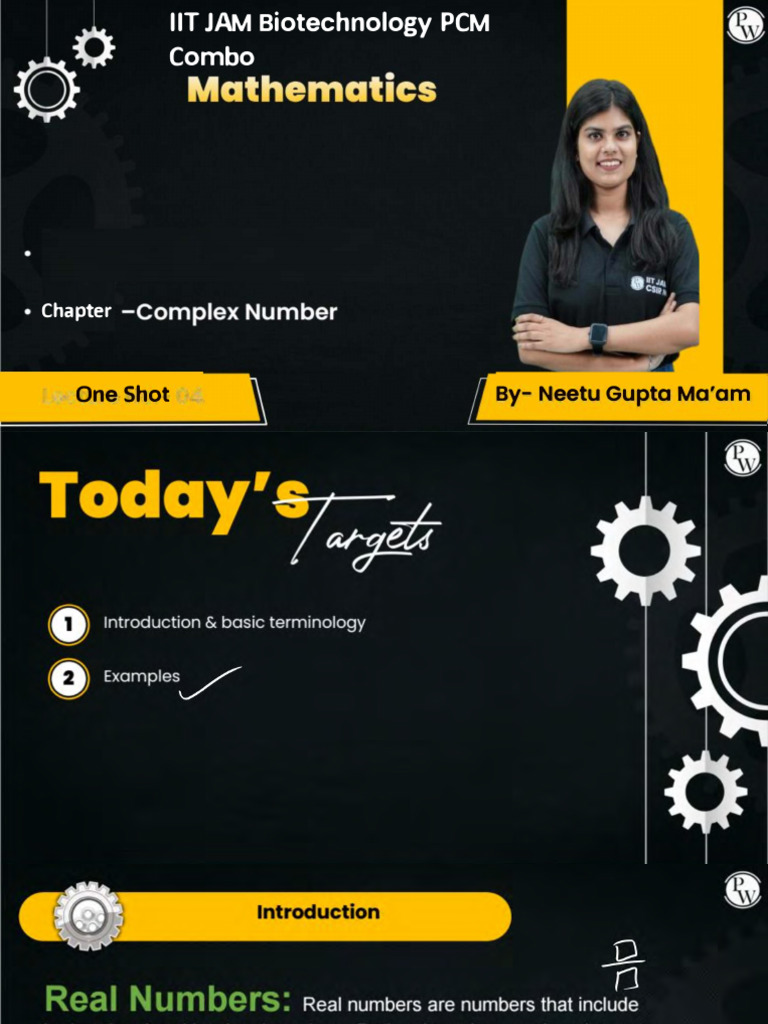 Complex Numbers 01 - Class Notes - IIT JAM Biotechnology PCM Combo | PDF