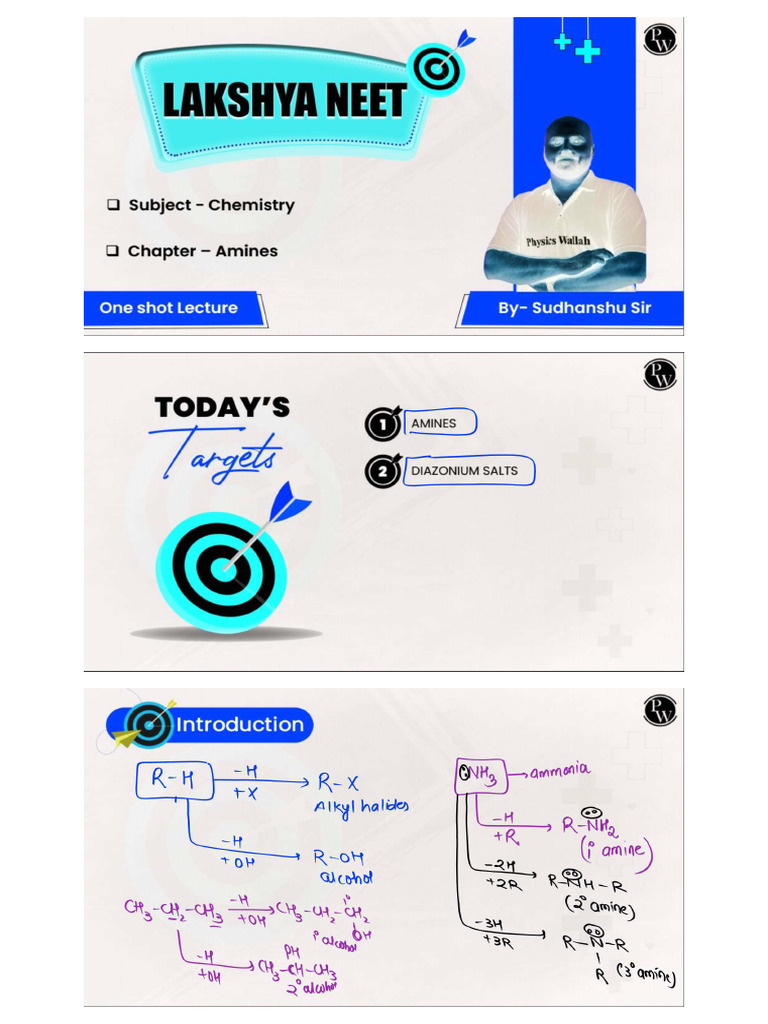 Amines (One Shot) Class Notes-Invert | PDF